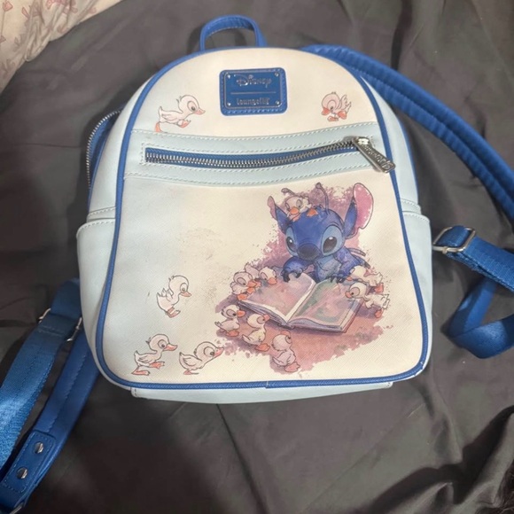 Loungefly | Accessories | Loungefly Blue Stitch Backpack | Poshmark